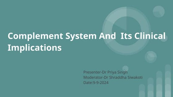 Complement system and diseases.pptx for medicine and paediatrics | PPTX
