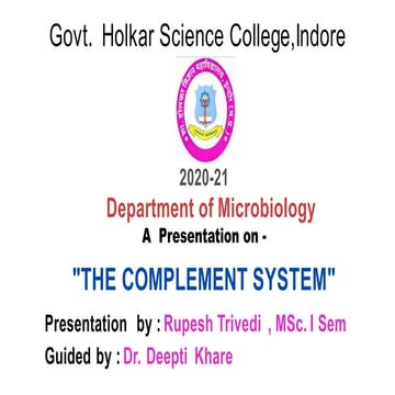 Complement system by rupesh trivedi | PPTX