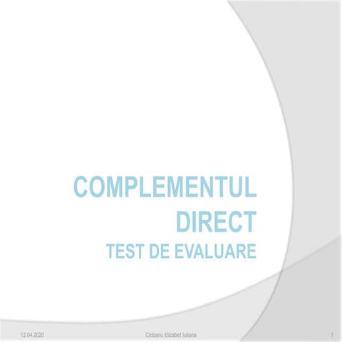 Complementul direct | PPT