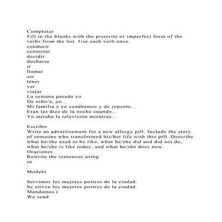 CompletarFill in the blanks with the preterite or imperfect form.docx