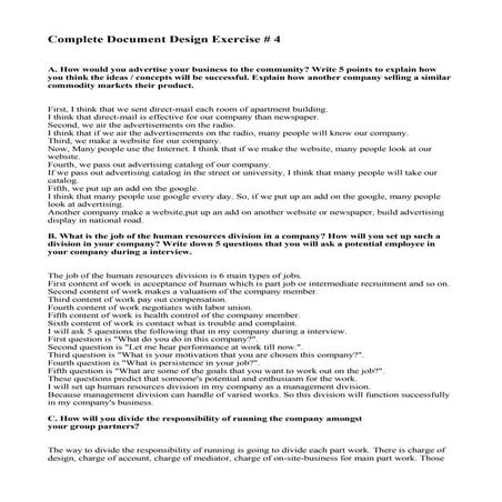 Complete document design exercise #4 | PDF