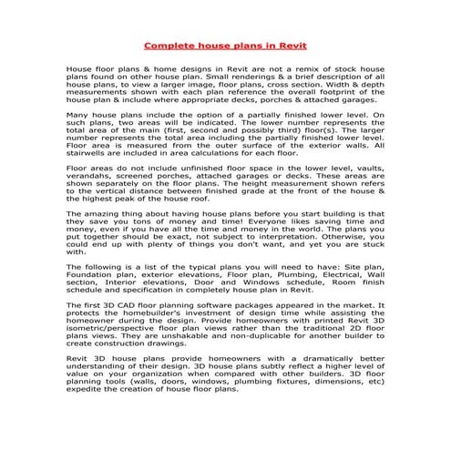 Complete house-plans-in-revit | PDF
