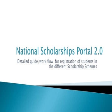 Complete Step by Step NSP scholarship application Work Flow | PPTX ...