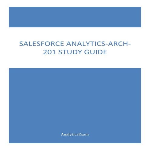 Salesforce Tableau Architect Sample Questions and Syllabus Topics | PDF