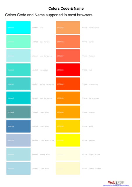 Color code | PDF