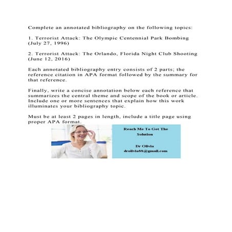 Complete an annotated bibliography on the following topics1. Te.docx