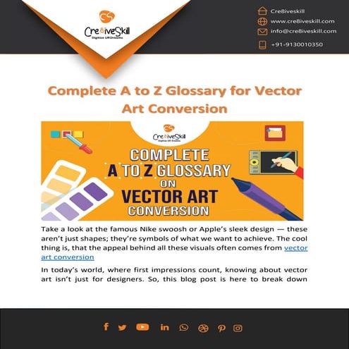 A-to-Z Guide to Design Vectorization Terminology | Cre8iveSkill | PDF
