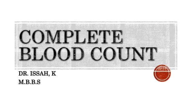Full Blood Count (FBC) Interpretation.pptx | Blood Disorders | Diseases ...
