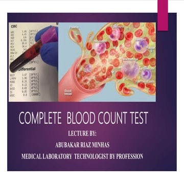 Haematological tests (Common Blood Tests) and significance | PPTX
