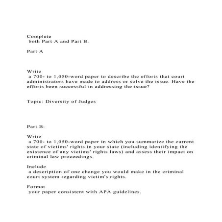 Complete both Part A and Part B.Part AWrite a 70.docx