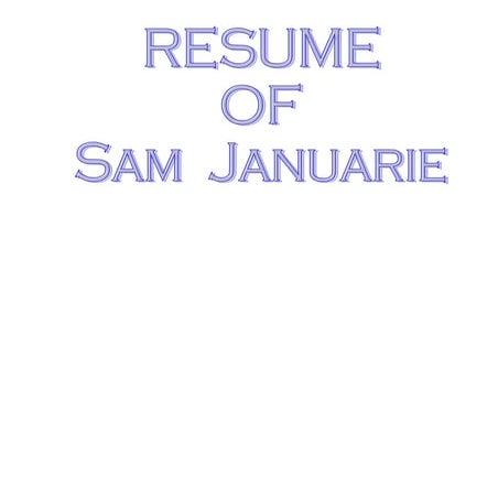 Complete cv sam januarie june 2016 | PDF