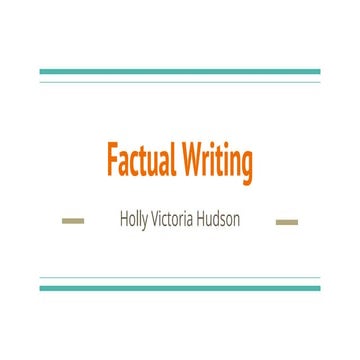 Factual Writing of different media forms | PPTX