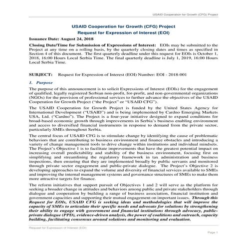 Complete documentation for USAID CFG EOI 2018-001 | PDF