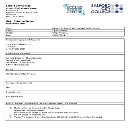 Completed productionplan | DOC