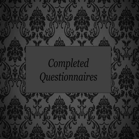 Completed questionnaires slideshow | PPT