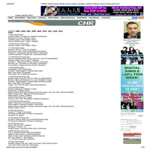 Complete edition 2005 present - fmqb radio industry news, music ...