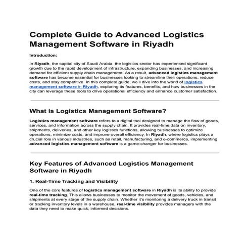 Complete Guide to Advanced Logistics Management Software in Riyadh.pdf