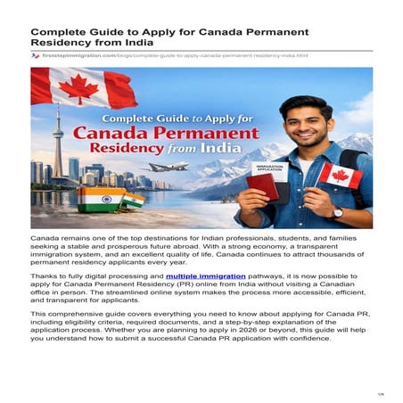 Complete Guide to Apply for Canada Permanent Residency from India.pdf