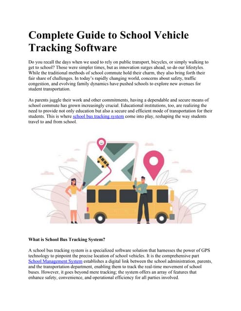 How To Manage School Transport Bus With School Bus Tracking App | PPTX | Operating Systems ...