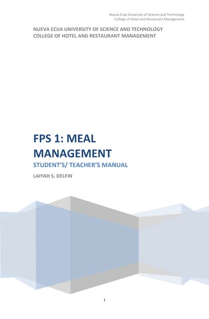 Planning meals with the multimix principle | PPT