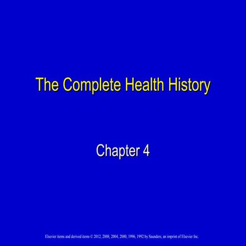Complete health history | PPT