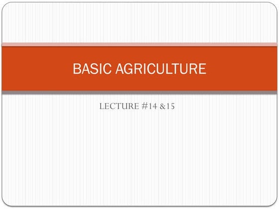 Rainfed agriculture lecture no1 | PPTX | Agriculture | Industries