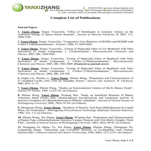 Complete List of Publications | PDF