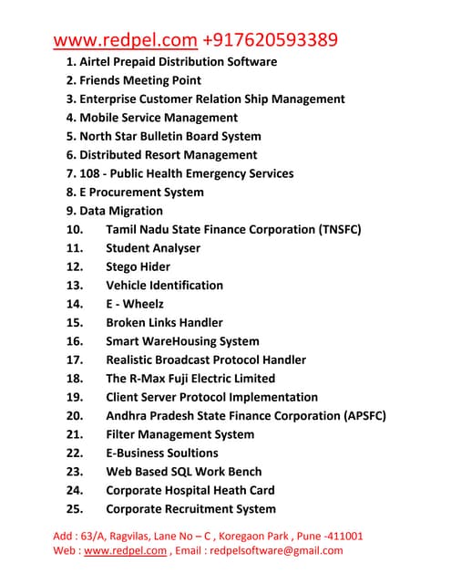 MCA Application based final year projects | PDF