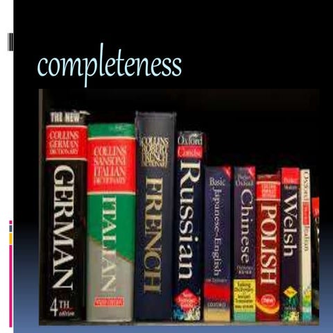 Completeness - Monolingual Dictionary | PPTX