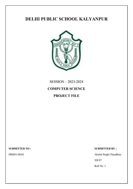 Cbse Class 12 Computer Practical Python Programs And Mysql Pdf