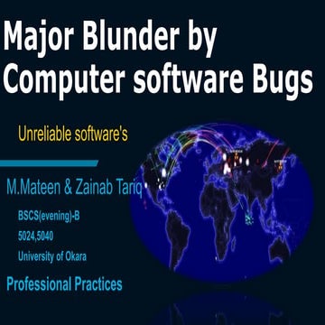 Major Blunder by Computer software Bugs | PPT