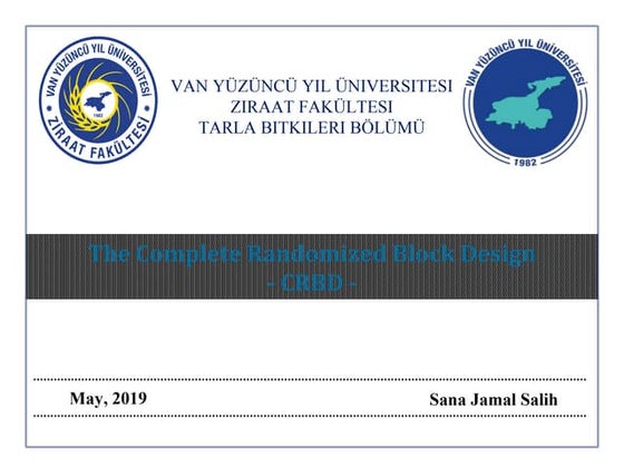comparison of CRD, RBD and LSD | PPTX | Science