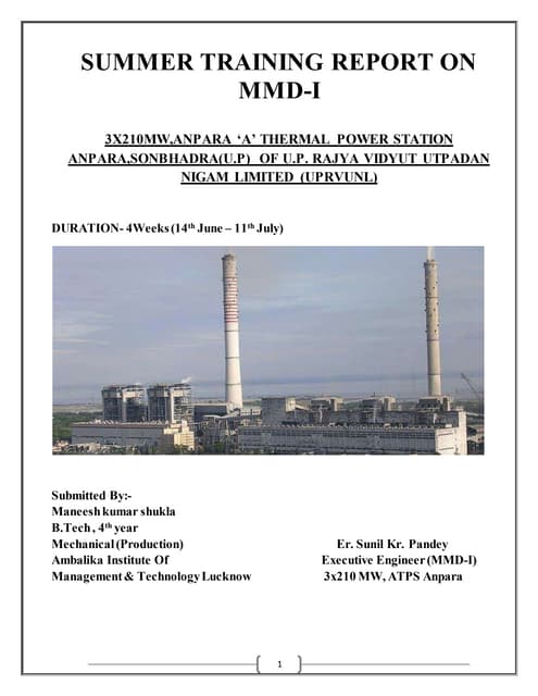Ntpc (national thermal power corporation) sipat mechanical vocational training report 1 haxxo24 ...