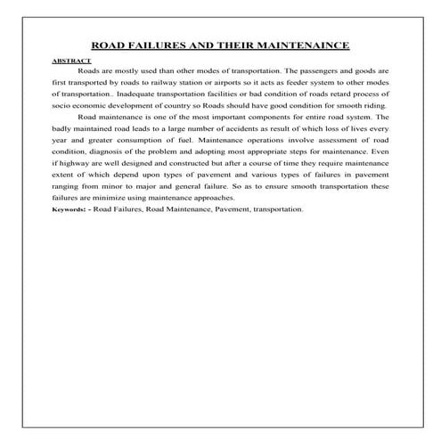 PROJECT REPORT ON ROAD CONSTRUCTION | PDF