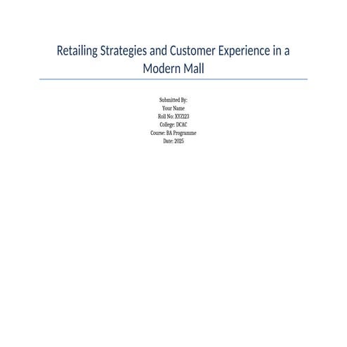 Complete_Retail_Project_Report.docx retailing | DOCX