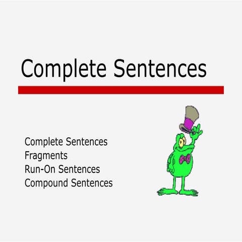 Sentence Fragments And Run Ons | PPT