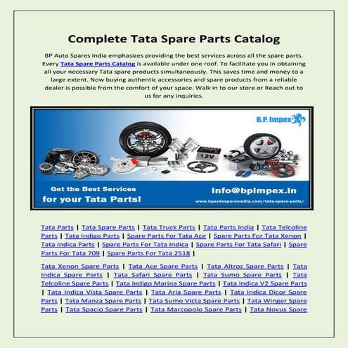 Tata Spare Parts Catalog | PDF