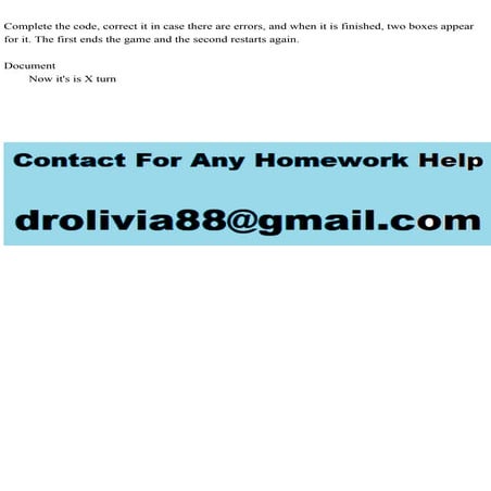 Complete the code, correct it in case there are errors, and when it .pdf