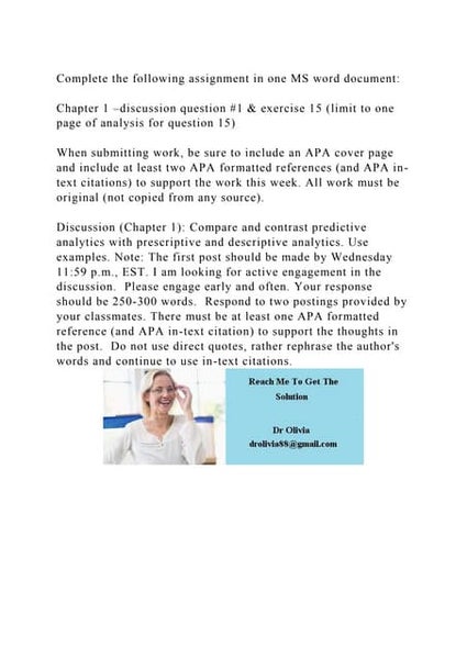 Complete The Following Assignment In One Ms Word Documentchdocx 5343