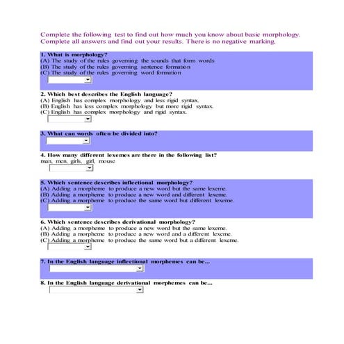morrphology basic morphology | DOCX