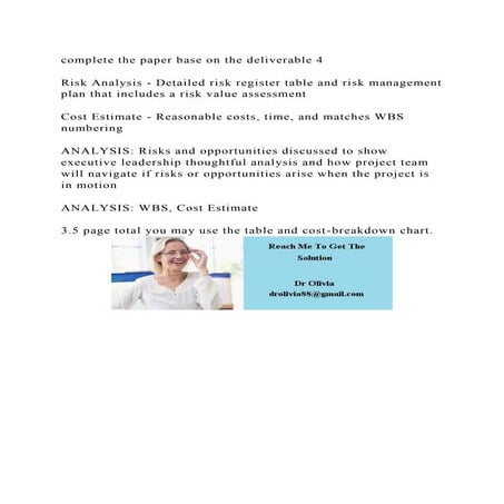 complete the paper base on the deliverable 4Risk Analysis - Deta.docx