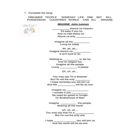 Complete the song | DOCX