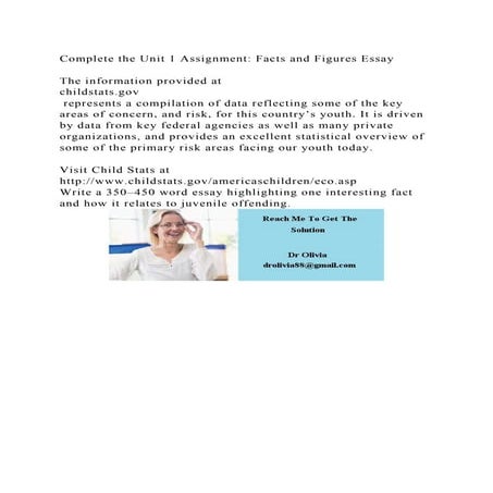 Complete the Unit 1 Assignment Facts and Figures EssayThe infor.docx