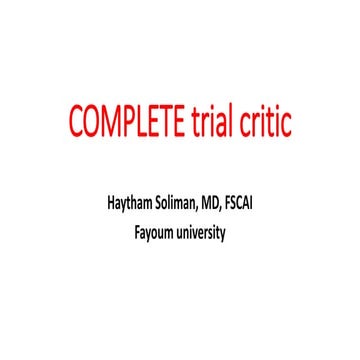 Complete trial critic | PPT