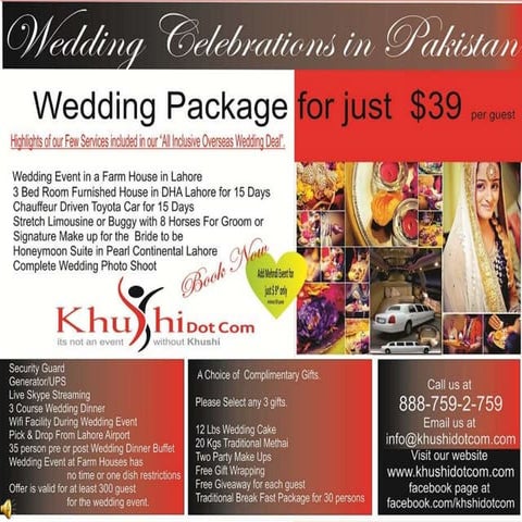Complete wedding in pakistan for just 39 dollars | PPSX