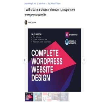 Complete wordpress websiteI will create a clean and modern, responsive ...