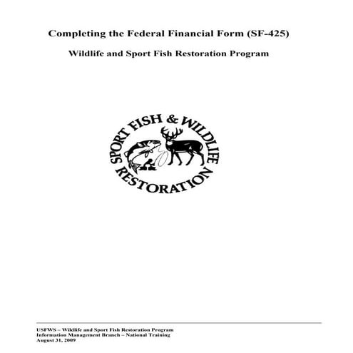 Completing The FFR SF-425 Version 1 1 Final9309pm | PDF