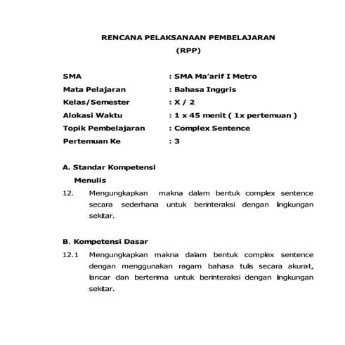 Complex sentence-rpp | DOC