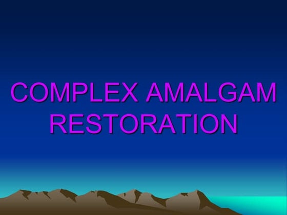 Pin retained amalgam restorations | PDF | Dental Health | Diseases and ...