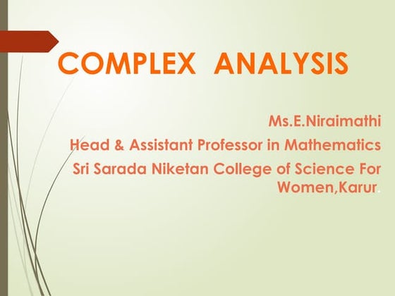 Laurent's Series & Types of Singularities | PPTX | Physics | Science